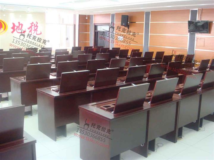 托克拉克TKLK-04多功能翻转电脑桌桌面整洁释放空间 - 办公批发网